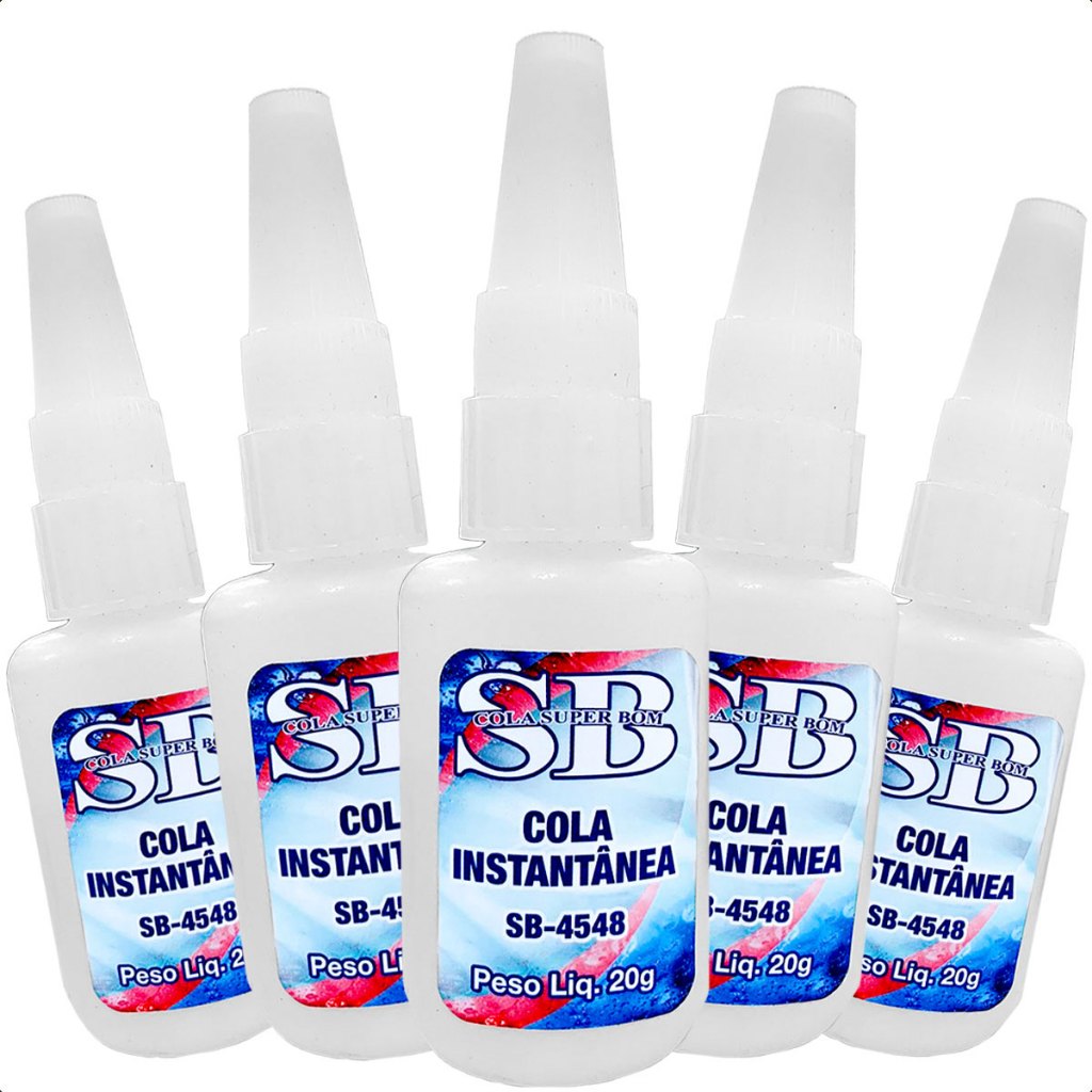 Kit 5 Colas Super Bom Instantânea 20g Multiuso Ultra Mais Forte ...