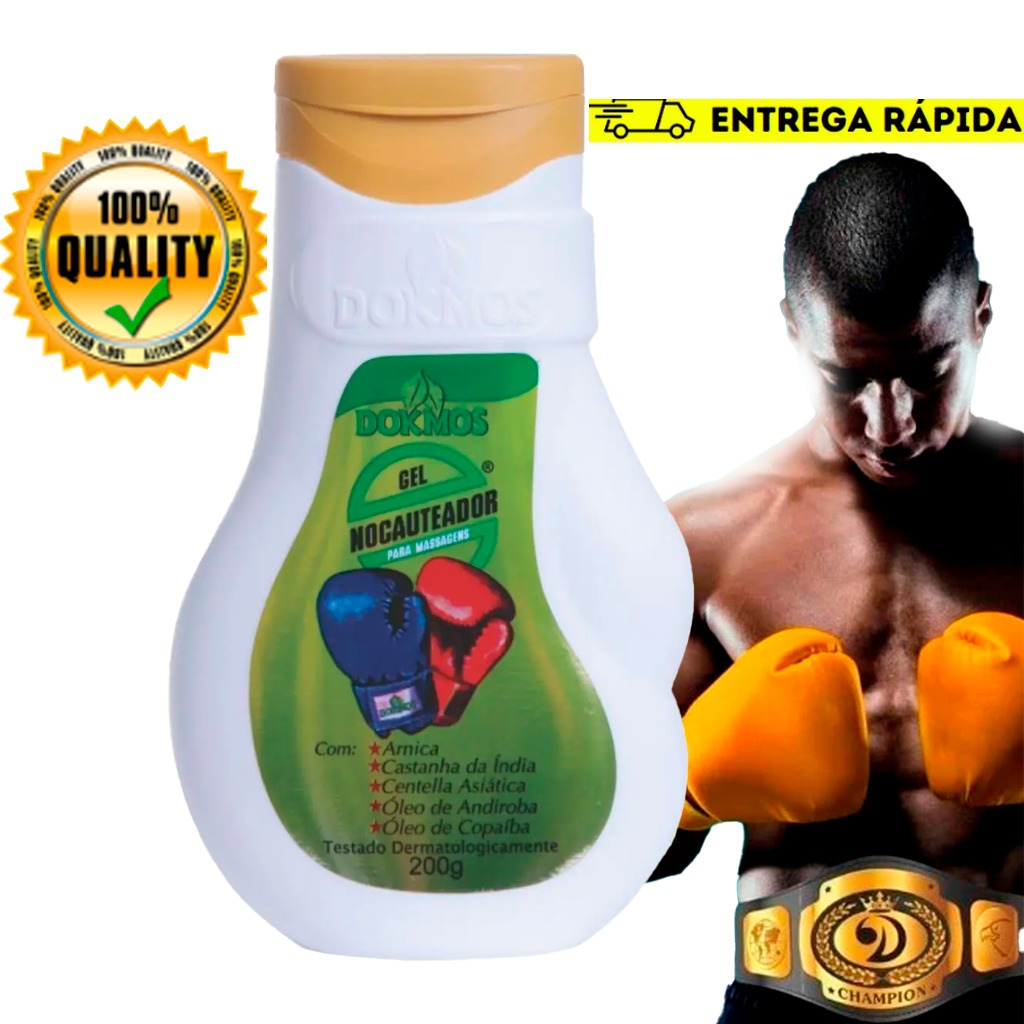 Gel Nocauteador Dokmos Massageador 200g Combate a Dor Muscular Arnica ...