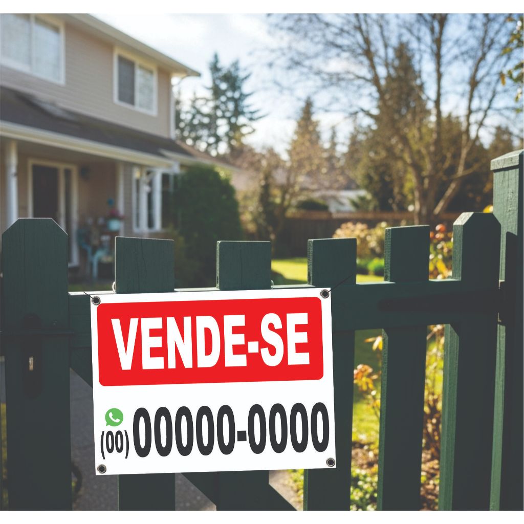 Placa Vende-se ou Aluga-se - Personalizada - Venda de casa | Shopee Brasil