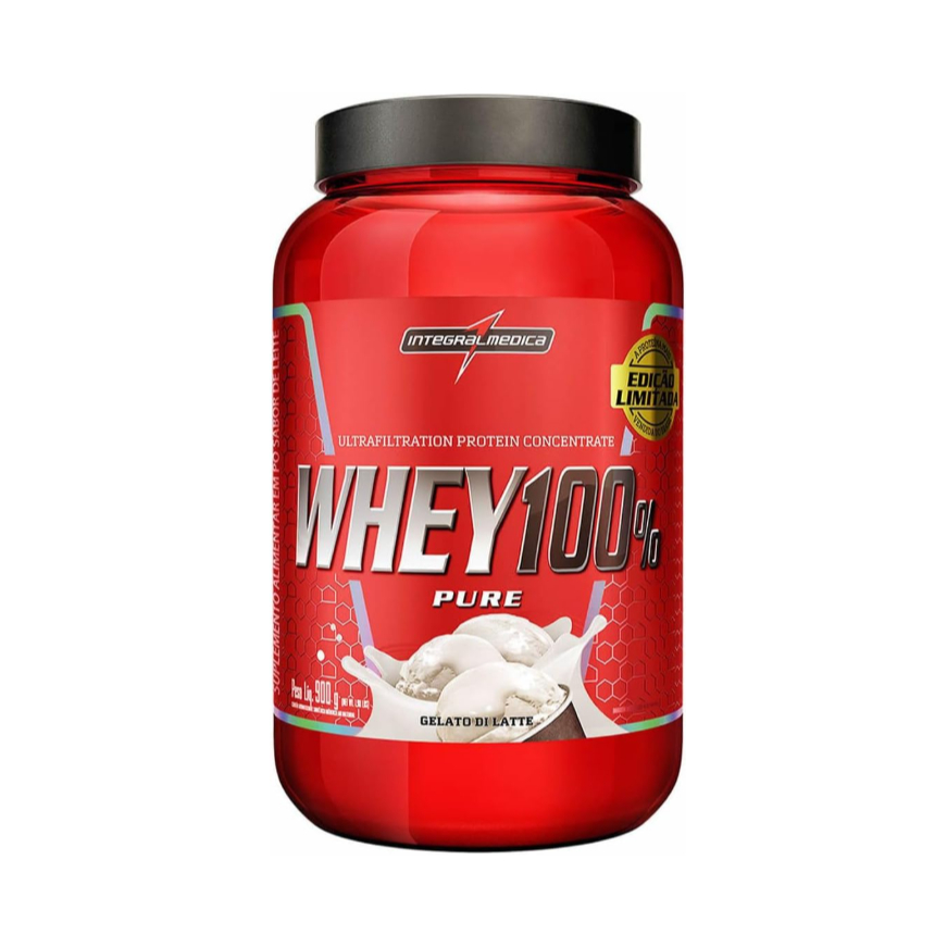 Whey 100% Pure Sabor Gelato di Latte Integralmédica -900 g | Shopee Brasil
