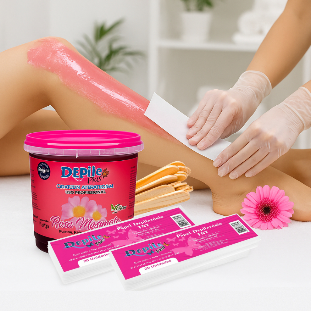 Kit Cera Depilatoria Hidrossoluvel Quente Papel Depilatorio Espátula ...