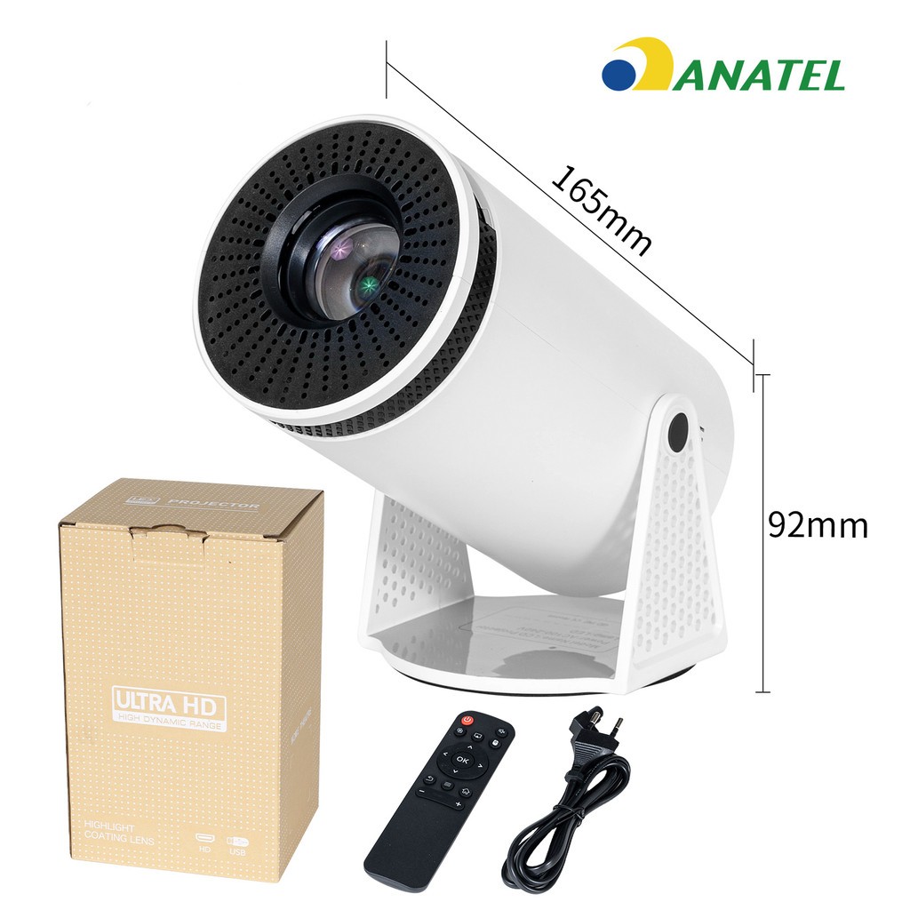 Projetor 4K HD 150 polegadas para celular, TV Box, Xbox, PS, PC, Wi-Fi ...