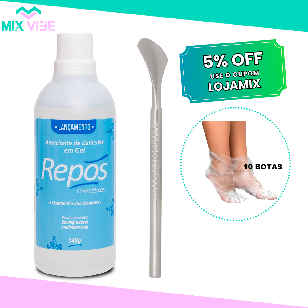 Kit Repos Amaciante de Cutículas Gel 140g + Espátula Aço Inox | Shopee ...