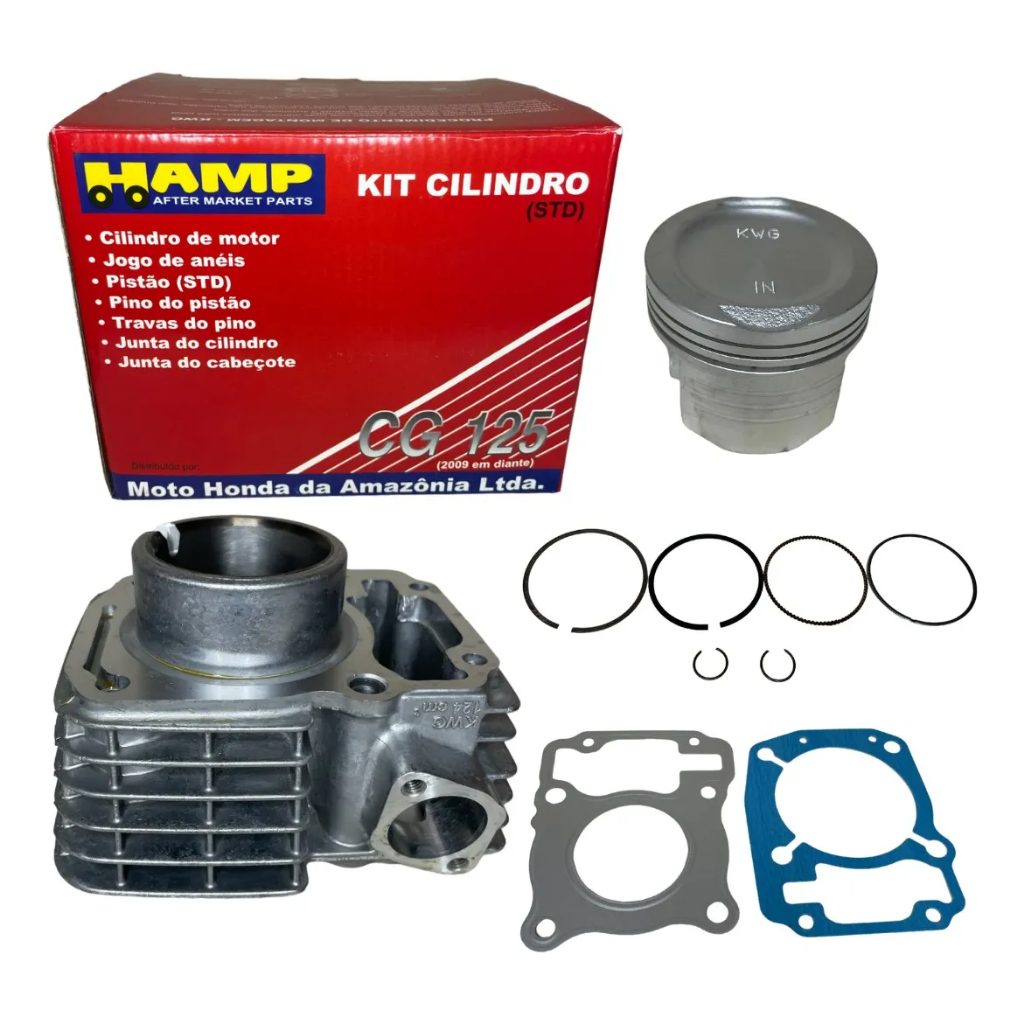 Kit Cilindro Motor Fan 125 2009 2010 Original Honda Hamp | Shopee Brasil