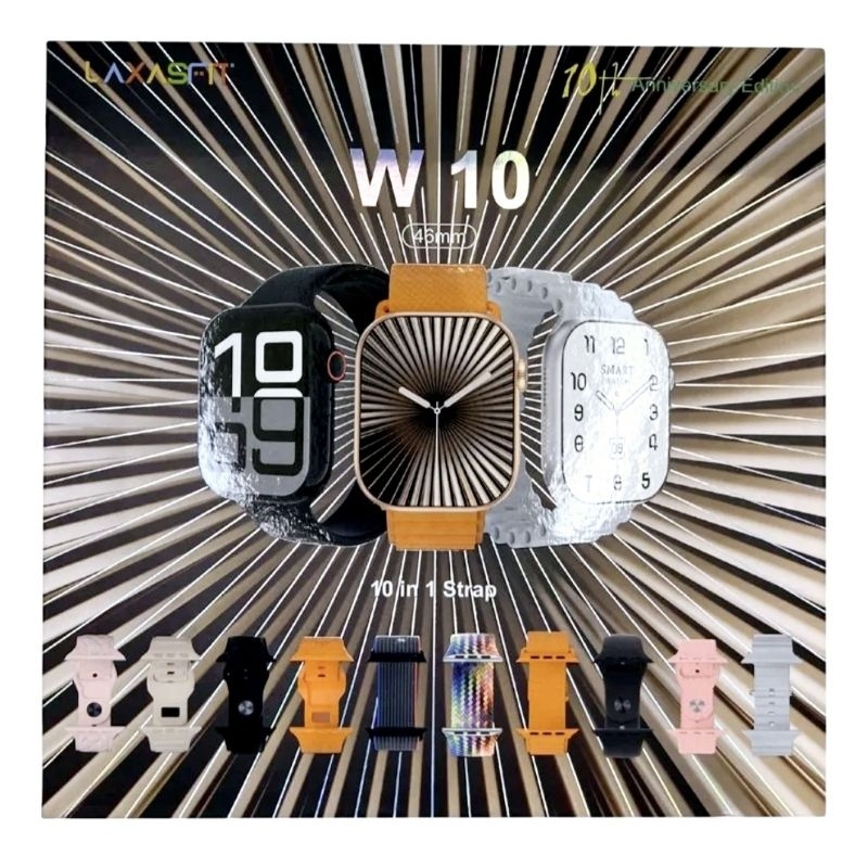 Smartwatch W10 Ultra 46mm Com 10 Pulseiras inteligente | Shopee Brasil