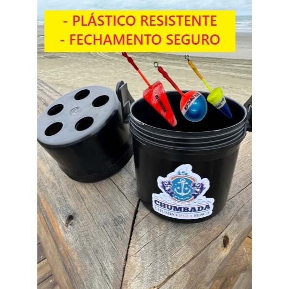 Kit Porta Chumbada + 3 Chumbos para Pesca de Praia – Resistente e ...