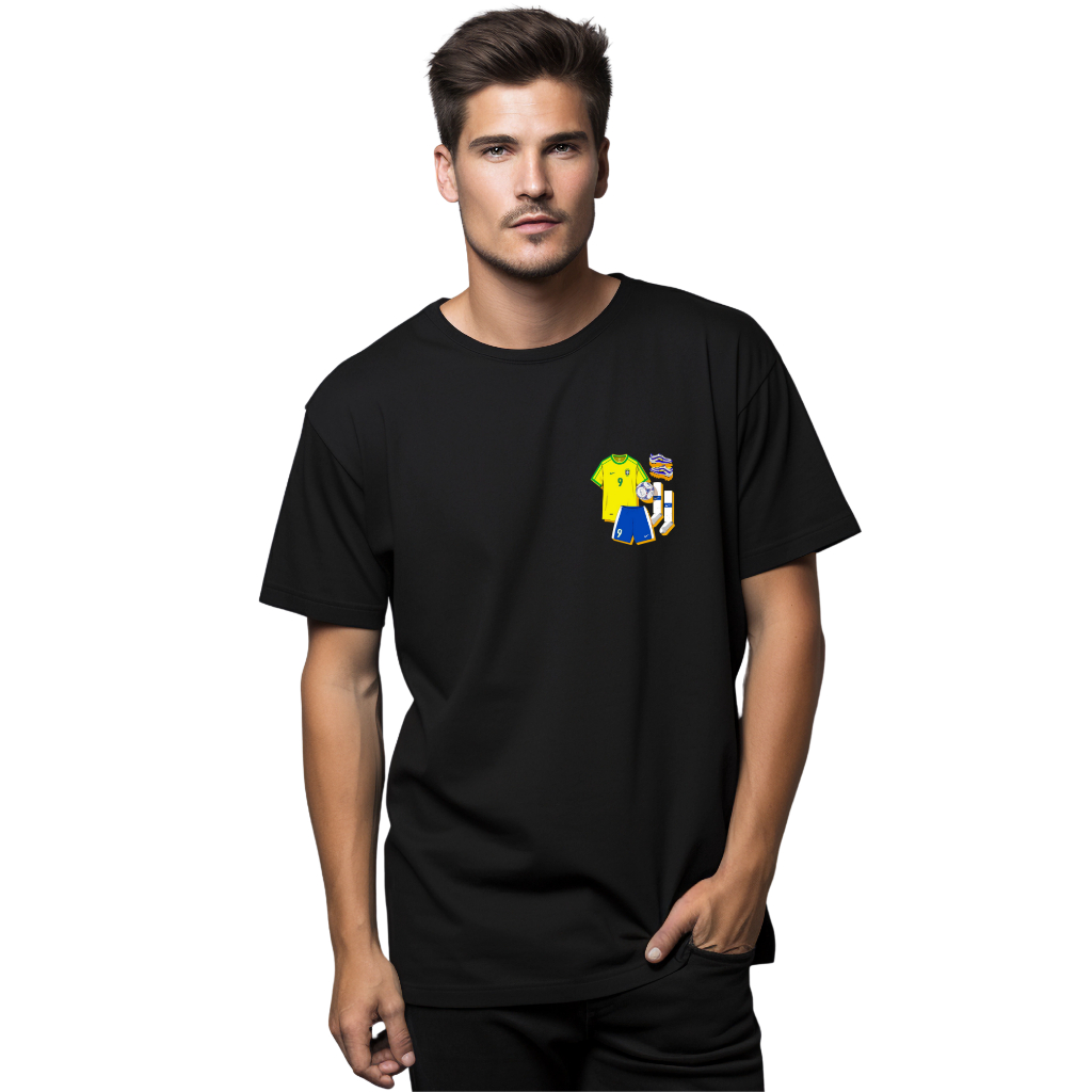 CAMISETA FUTEBOL R9 RONALDO FENOMENO BRASIL SELEÇÃO BRASILEIRA CASUAL ...