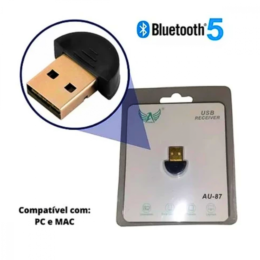 Adaptador Bluetooth 5.0 USB Receiver Pen Drive e Mini Receptor | Shopee ...