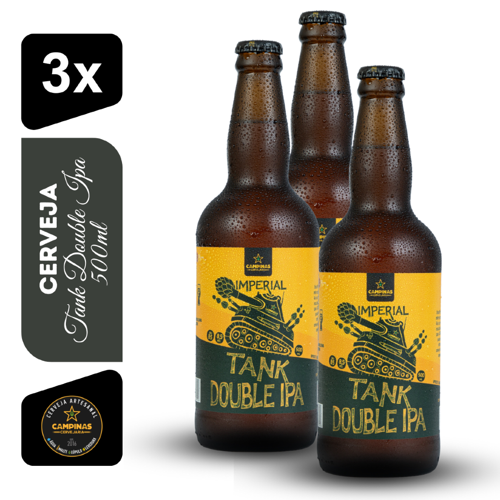 Cerveja Imperial Tank Double IPA Campinas 500ml (3un) | Shopee Brasil