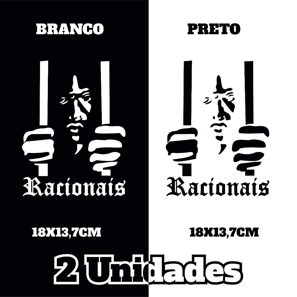 Adesivo Racionais | Vinil Recorte | Para Carro, Moto, Notebook ...