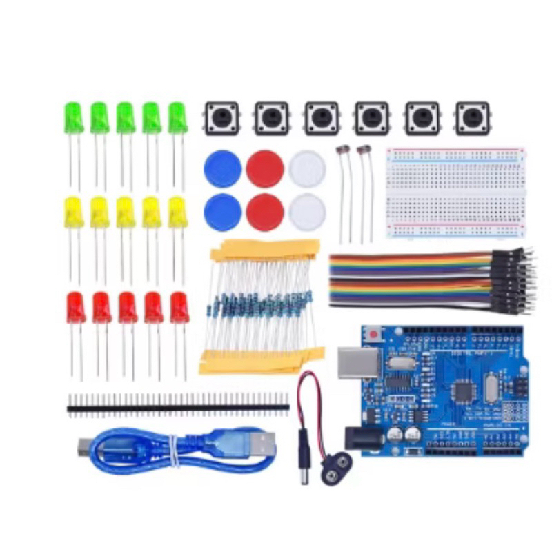 KI R3 Iniciante Protoboard Para Modelo Arduino com Resistor, LEDs Variadas Cores - Kit Uno ...