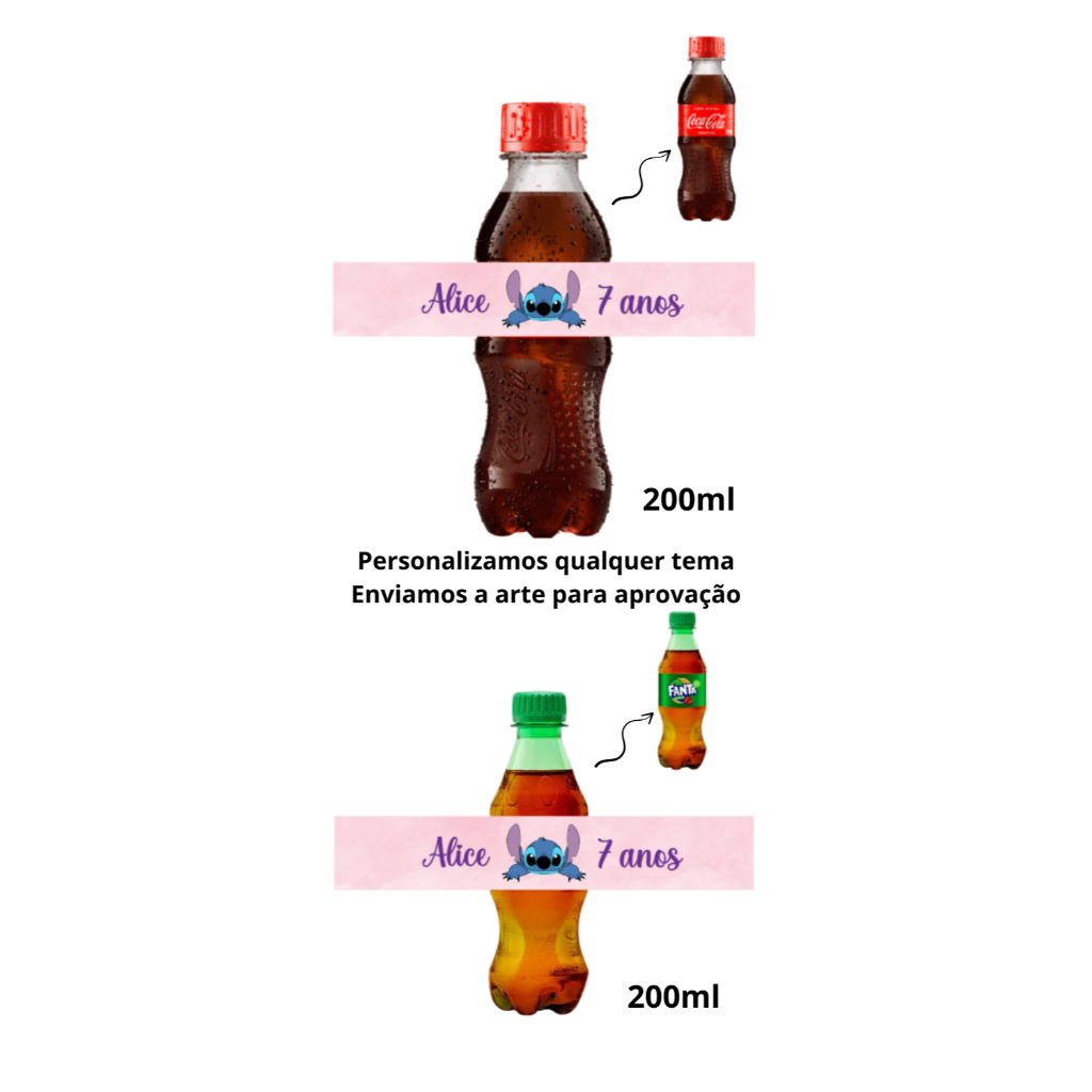 ROTULO DE MINI REFRIGERANTE – ADESIVO PARA REFRI – PERSONALIZADO DO SEU ...