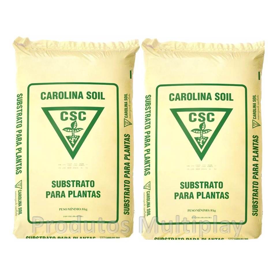 2 sacas Substrato Inerte Carolina Soil Com Perlita 7,5kg 45l C.e 0,1 ...