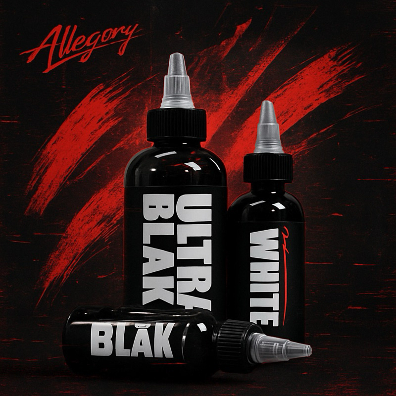 Tinta Tattoo Allegory Ultra Blak – Black Premium 240 ml (8 oz), Vegan e ...