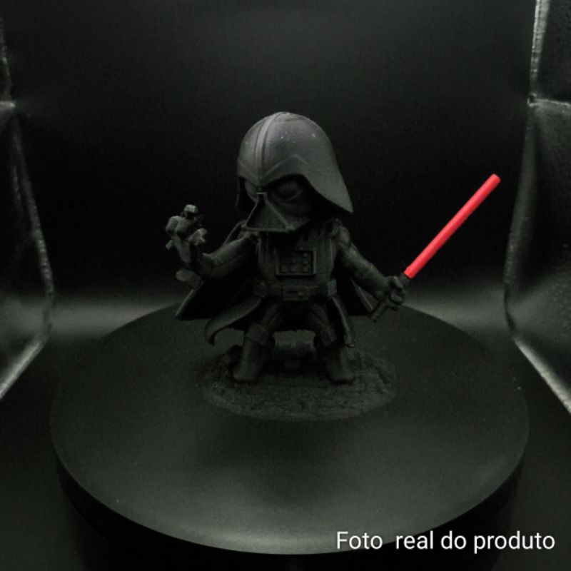 Miniatura Darth Vader Estilizado – Impressão 3D em PLA Preto com Sabre ...