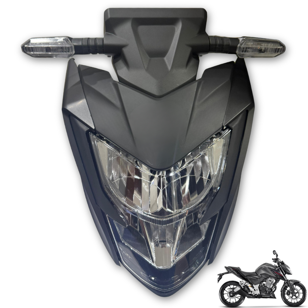 Farol completo cb 300f twister 2023 a 2025 bananinha cinza fosco ...