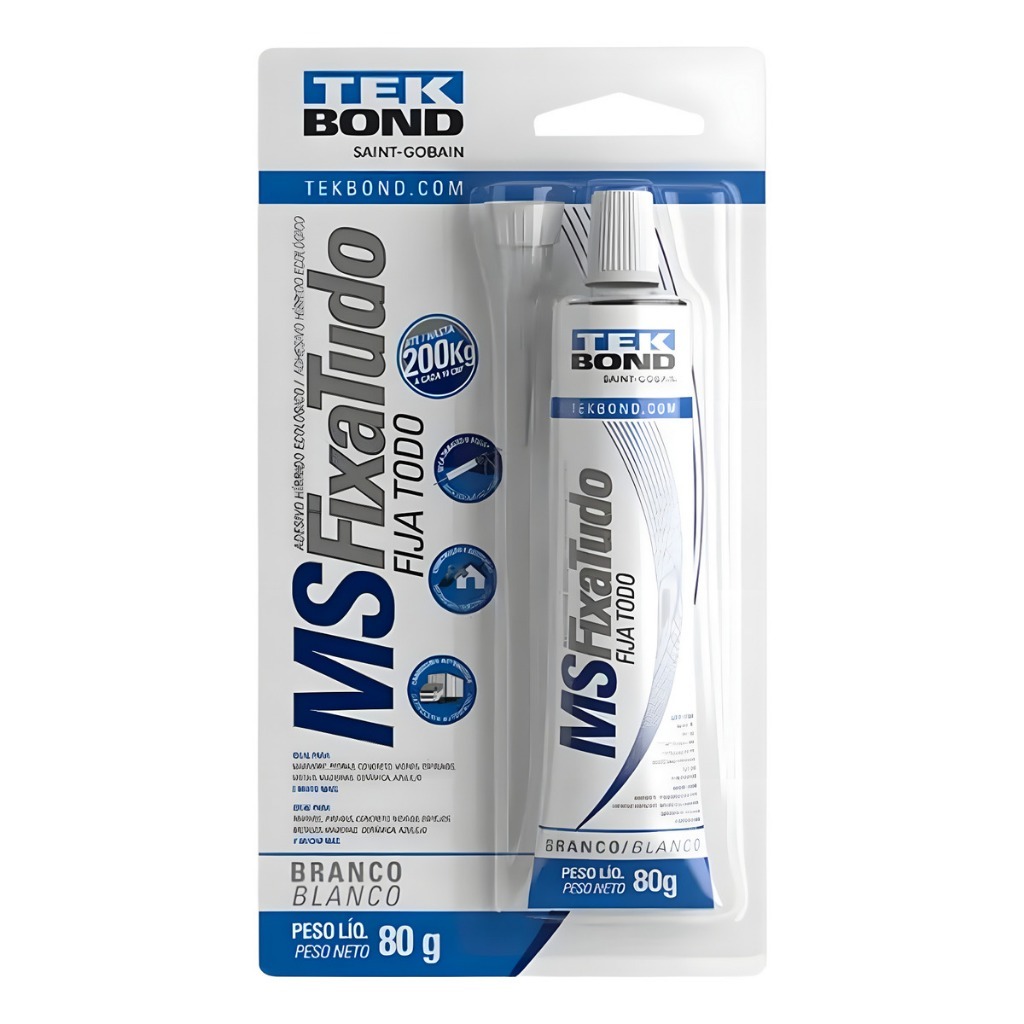 Adesivo Ms Fixa Tudo Super Poder de Adesão Flexível Tekbond 80g ...