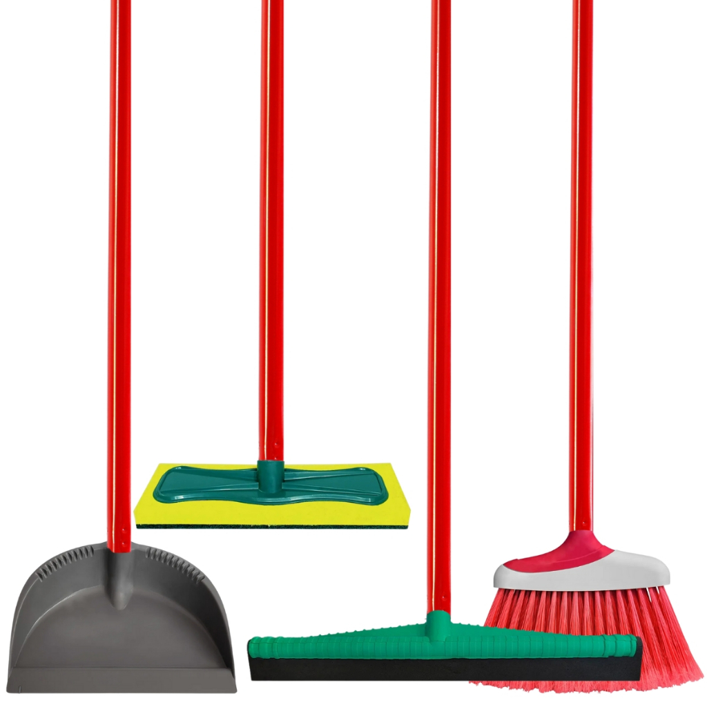 Kit Vassoura, Rodo Grande Duplo, Pá de Lixo e Lava Limpa Azulejo ...