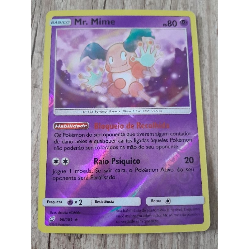Carta Pokemon Mr. Mime Original NM | Shopee Brasil