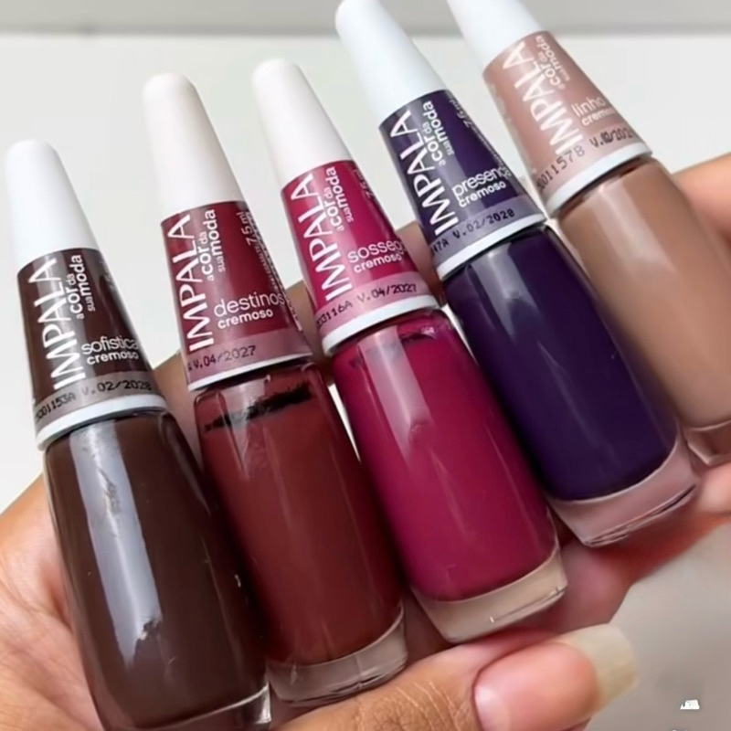 Kit 5 Esmalte Impala Sofisticado , Destinos , Sossego , Presença e ...