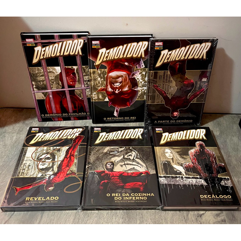HQ Demolidor Marvel Deluxe Completo Vol. 1 ao 6 - Brian Michael Bendis ...