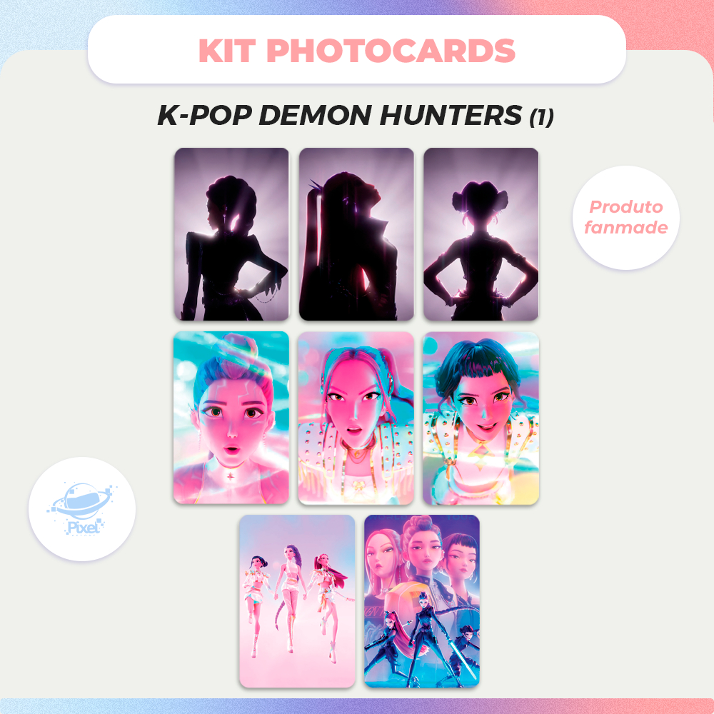Kpop Demon Hunters | Photocards fanmade | guerreiras do k-pop | Huntrix | Shopee Brasil