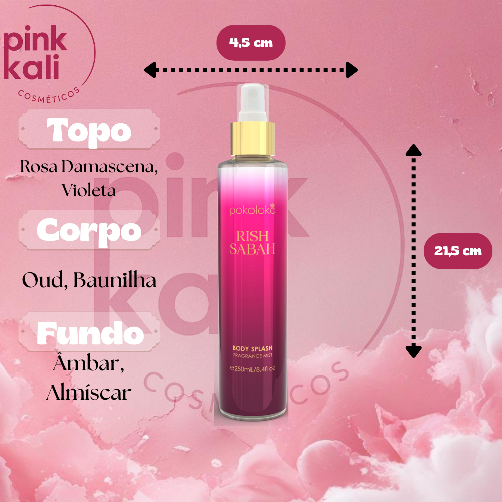 RISH SABAH Body Splash 250ml POKOLOKA corpotal perfumado pos banho ...