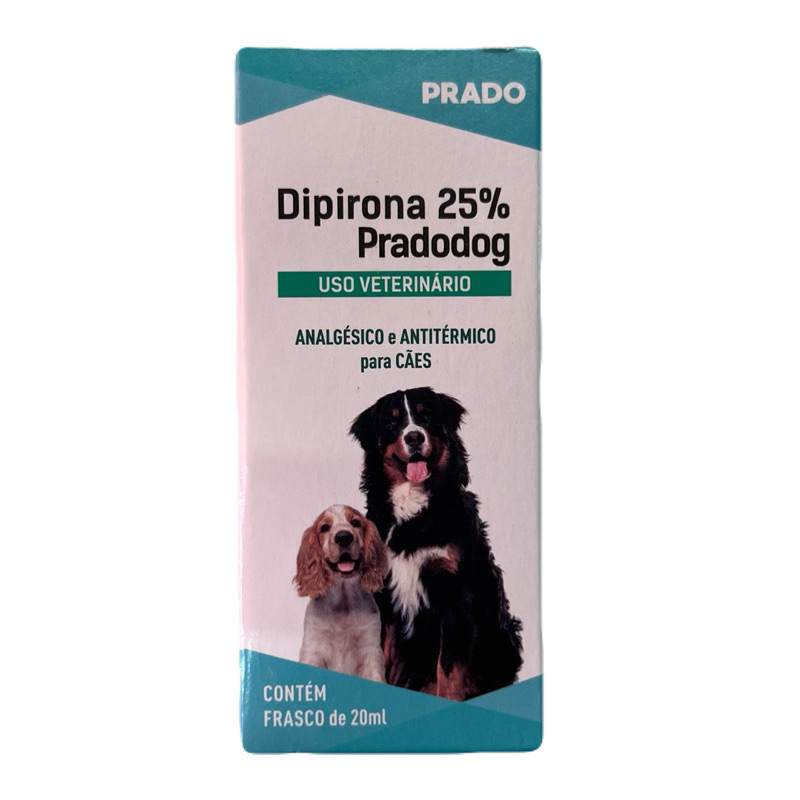 Dipirona em gotas para cachorro 20ml 25% Prado dog cães | Shopee Brasil