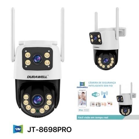 Câmera Externa WiFi HD 2 Lentes Prova D’água Zoom Digital Detecção de ...