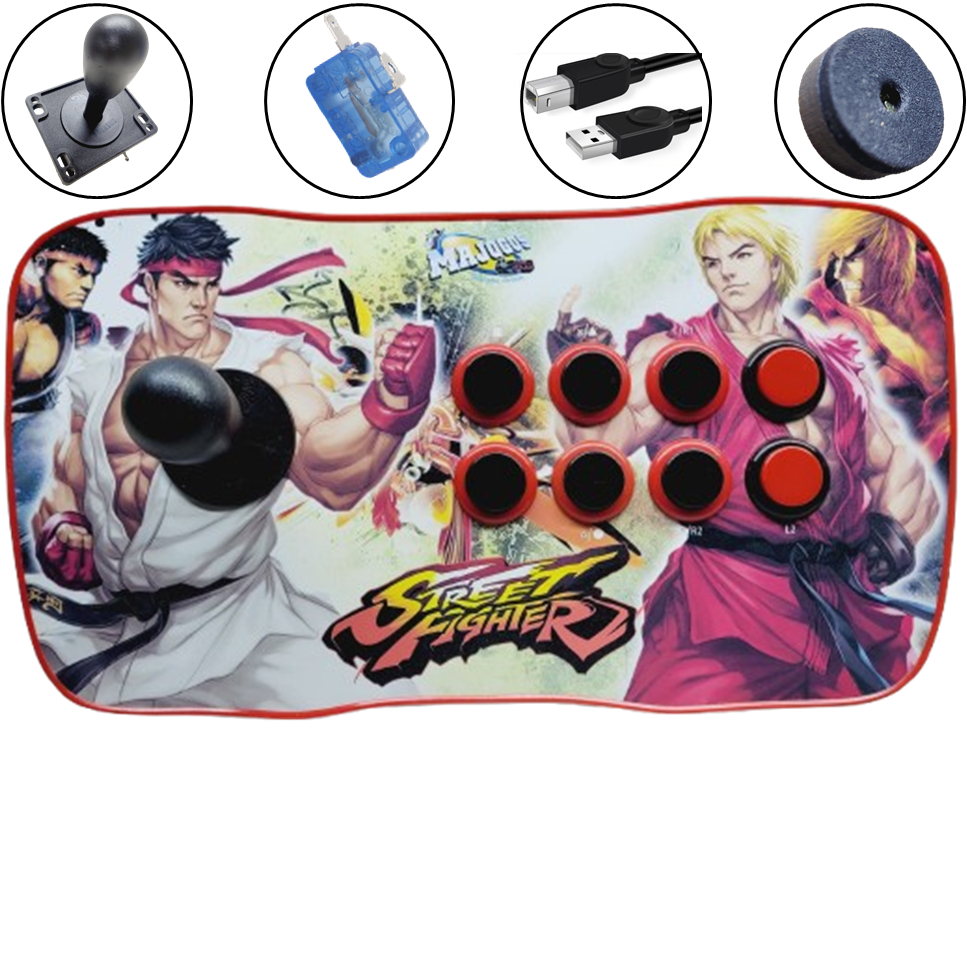 Controle Arcade Fliperama Pc/play3/rasp1,2,3,4, compatível play4 ...
