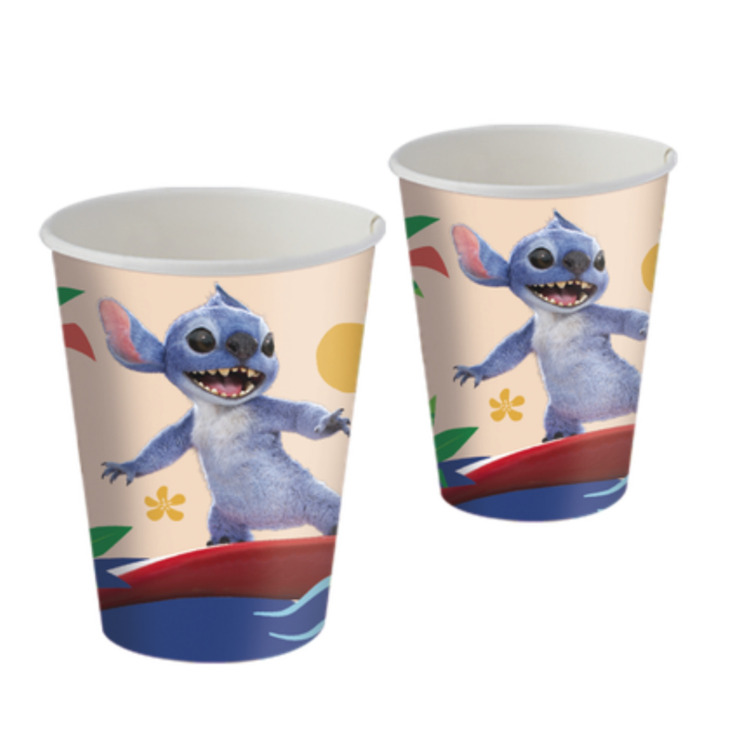 Kit 8 Copos De Papel 200ml Lilo E Stitch Live Action Aniversário ...