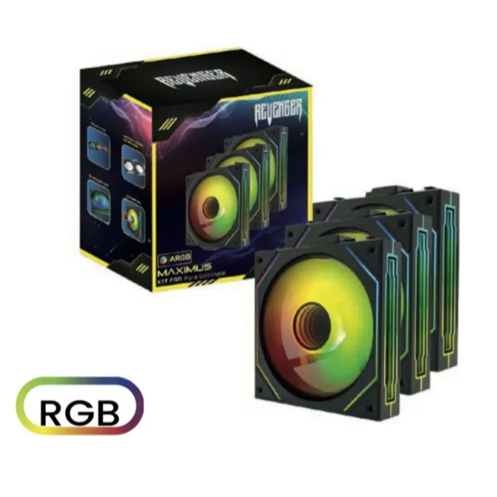 Kit De Cooler Fans Revenger S/fio Maximus G-vr352k C/3 120mm Argb ...
