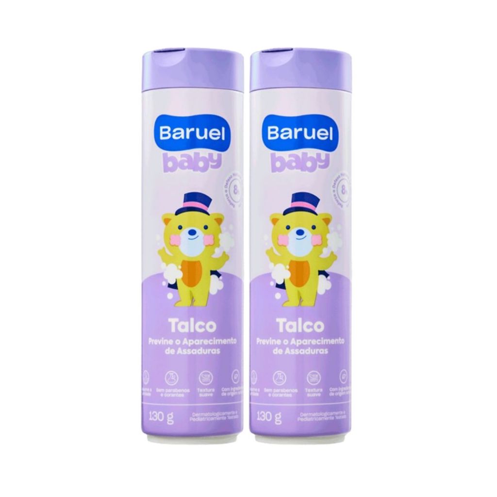 Talco Polvilho Baruel Infantil Previne Assaduras 100g - 2 unidades ...