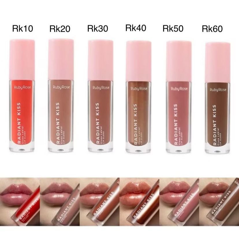Ruby Rose Linha Rosa Novo Lip Gloss / Gloss Labial Radiant Kiss ...