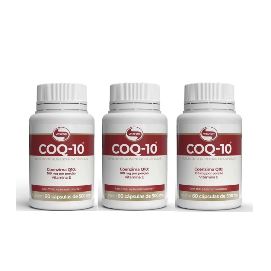 Kit 3 Vitafor Coenzima Q10 100mg 60 Capsulas | Shopee Brasil