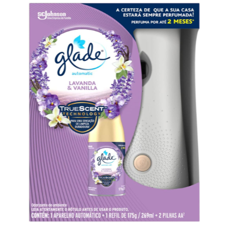 GLADE AUTOMATIC 3 EM 1 LAVANDA E VANILLA APARELHO 269ML | Shopee Brasil
