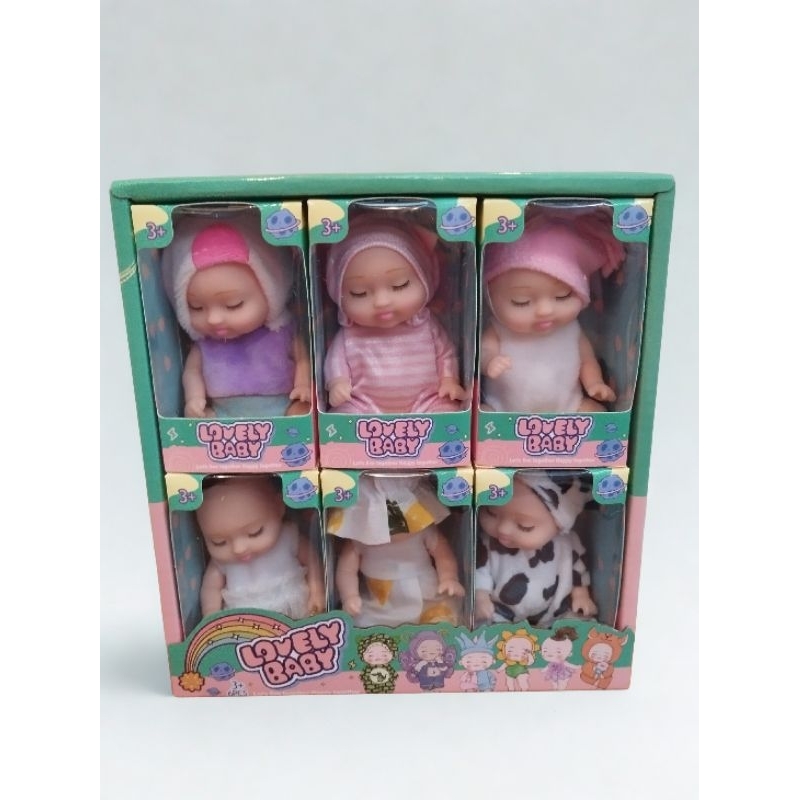 Kit com 6 mini bonecas articuladas Lovelly Baby | Shopee Brasil