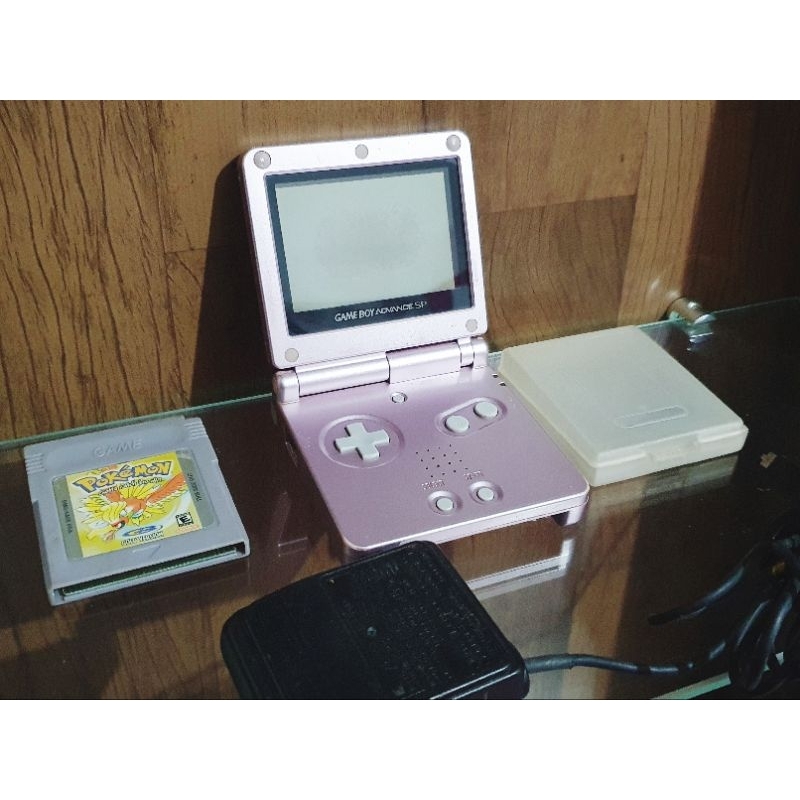 Nintendo Game Boy Advance SP Rosa + Jogo Pokemon Gold | Shopee Brasil