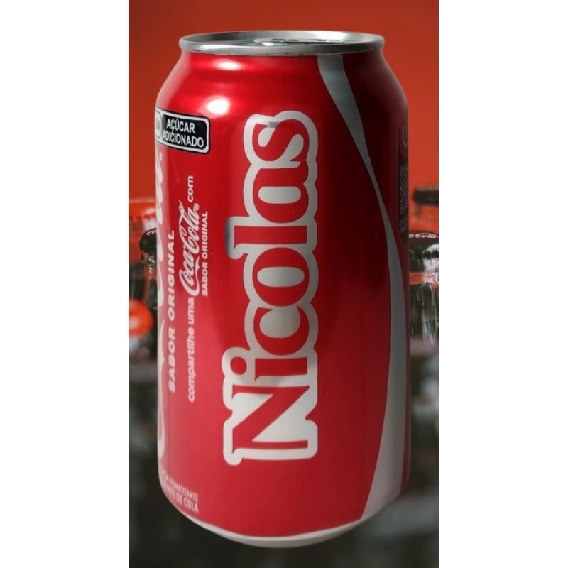 Lata Coca-Cola Nomes / Nicolas (lacrada) | Shopee Brasil