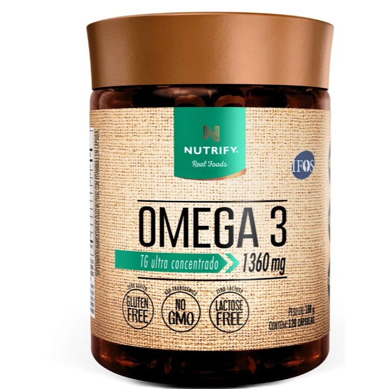 Nutrify Ômega 3 TG 120cp Ultraconcentrado 1360mg - Enriquecido com ...