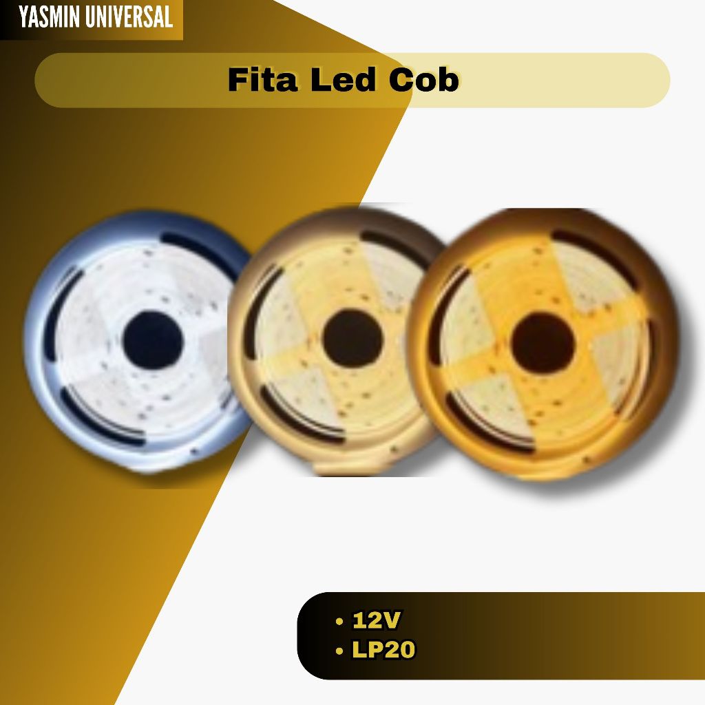 Fita Led Cob 3000k 4000K 6000K 5mts 8mm 252led/320led/480led/M 12v Ip20 Para Perfil | Shopee Brasil