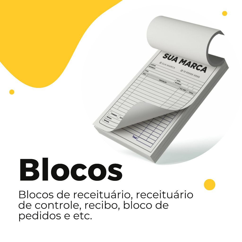Bloco Pedido Recibo personalizado 15x21cm | Shopee Brasil