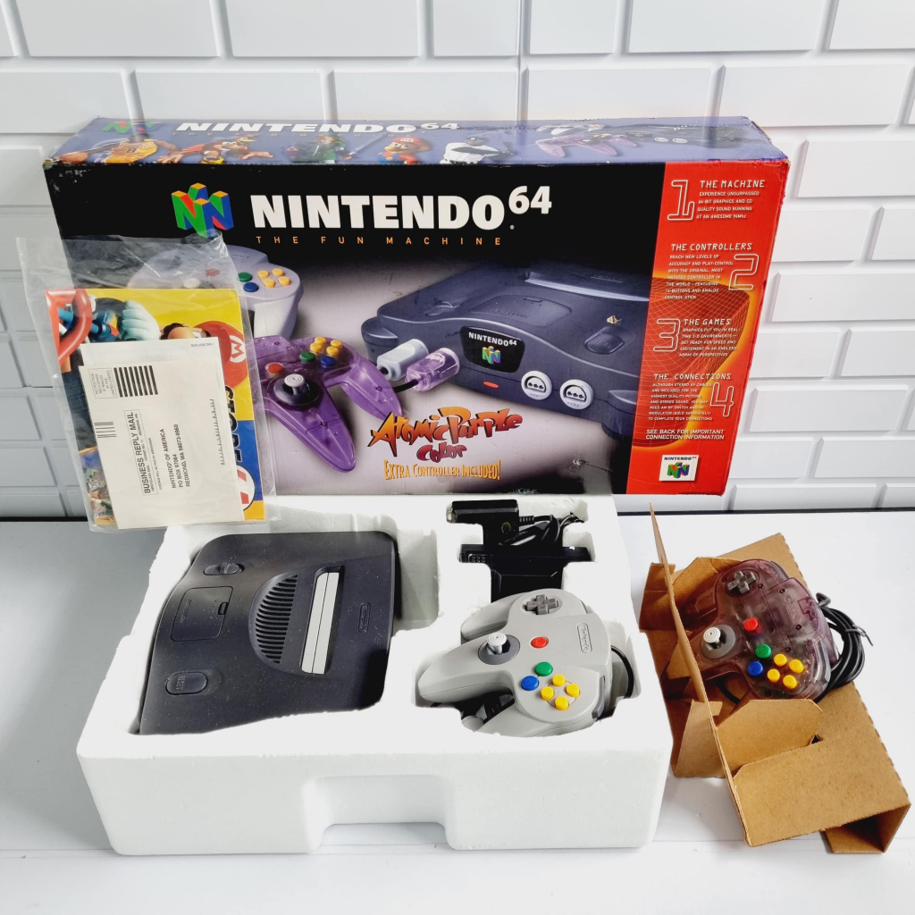 286- Console Super Nintendo 64 atomic purple | Shopee Brasil