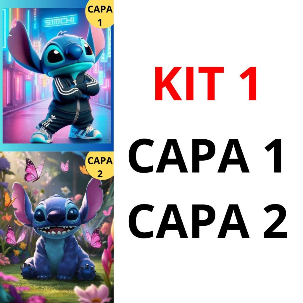 Caderno ENCAPADO Lilo Stitch Brochurão Capa Dura 80fls KIT C/2 | Shopee ...
