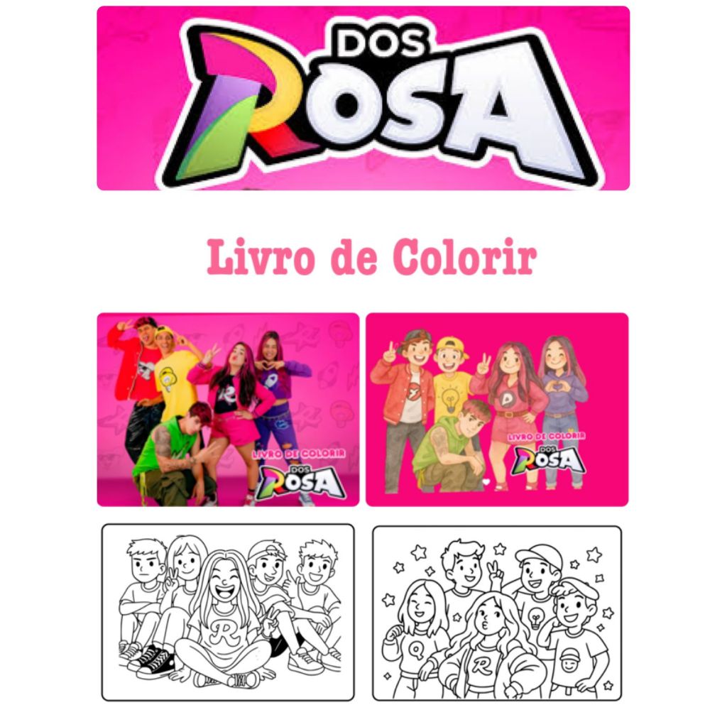 Kit 48 Canetinhas + 2 Livros De Colorir dos ROSAS Capa Dura | Shopee Brasil