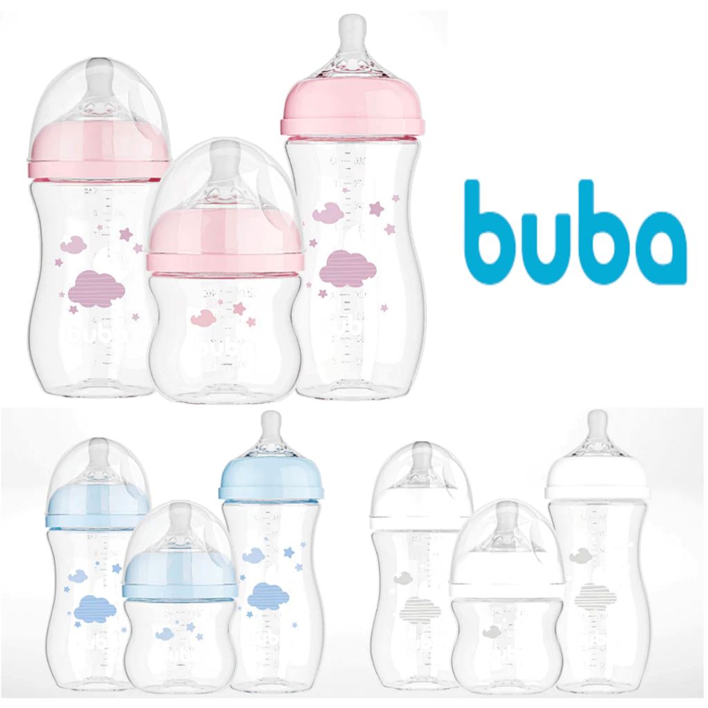 Kit 3 Mamadeiras Buba Easy Flow Anticólica 120ml 270ml e 330ml Livre de BPA | Shopee Brasil