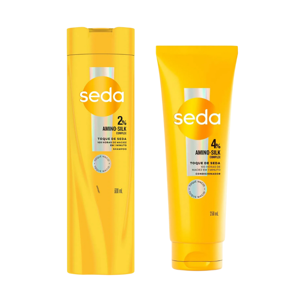 Kit Seda Toque de Seda Shampoo 300ml + Condicionador 190ml | Maciez e ...