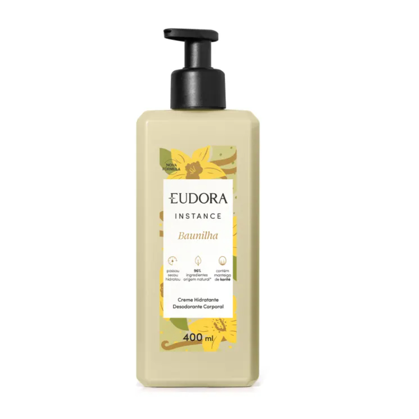 Creme Hidratante Desodorante Corporal Instance Baunilha 400ml Eudora | Shopee Brasil