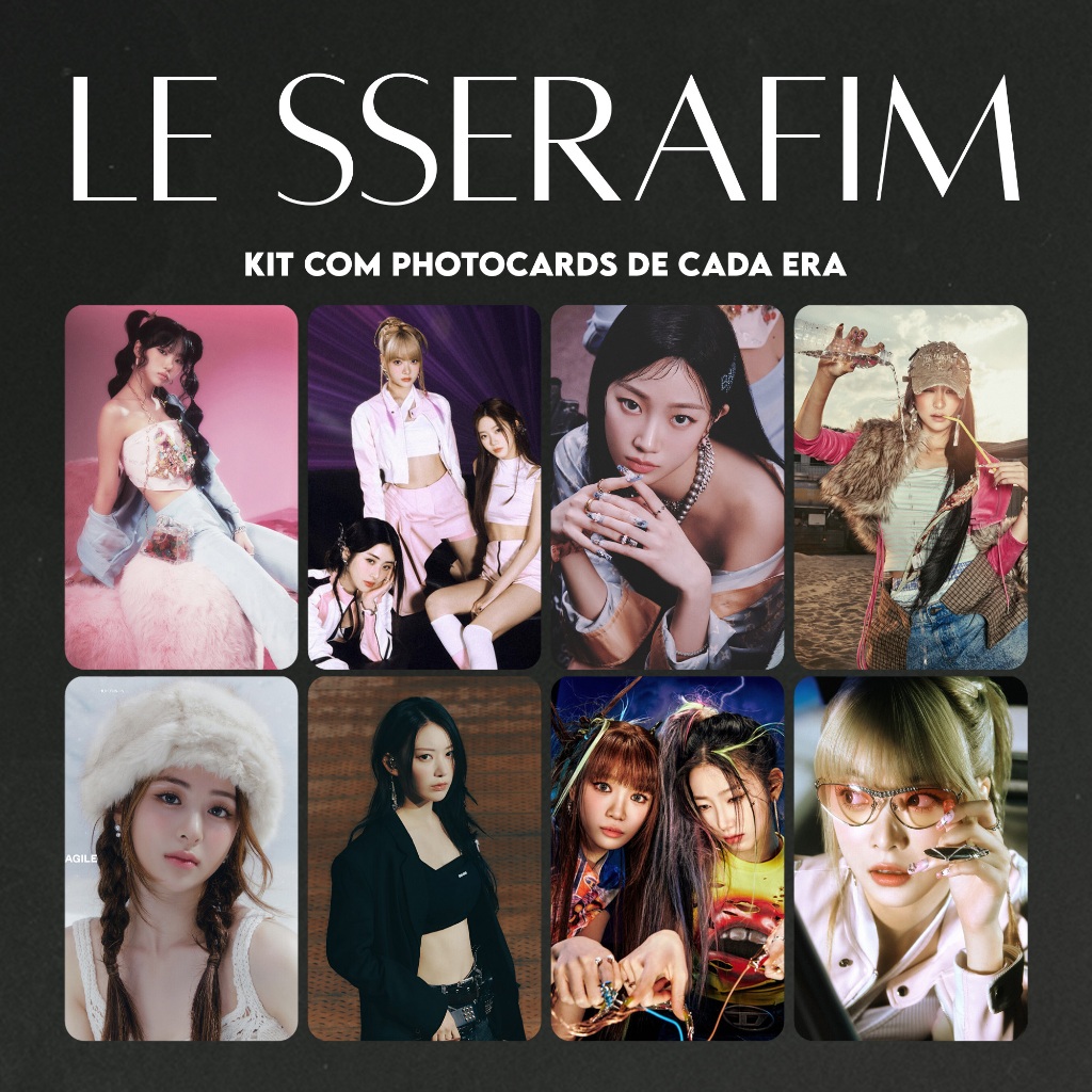 LE SSERAFIM (Todas as Eras) | Kit com Photocards Fanmade K-pop | Shopee ...