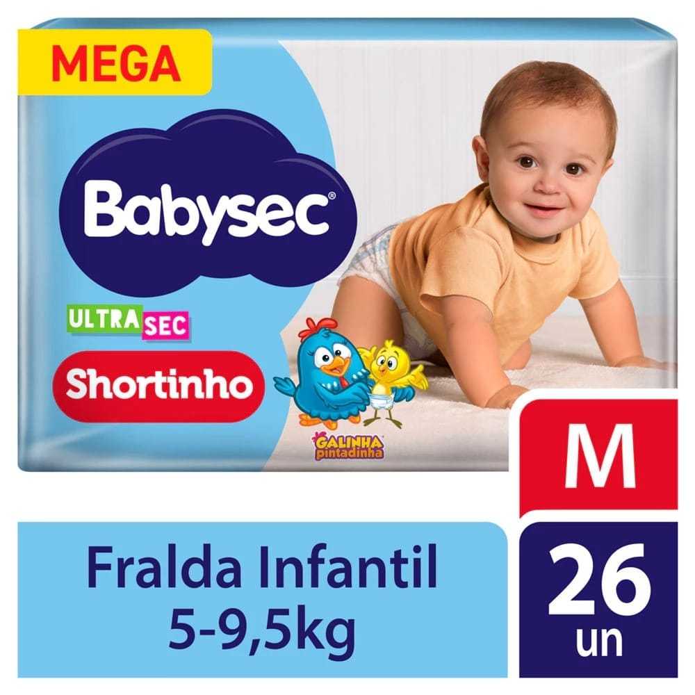 FRALDA BABYSEC ULTRASEC SHORTINHO MEGA - M / G / XG / XXG | Shopee Brasil